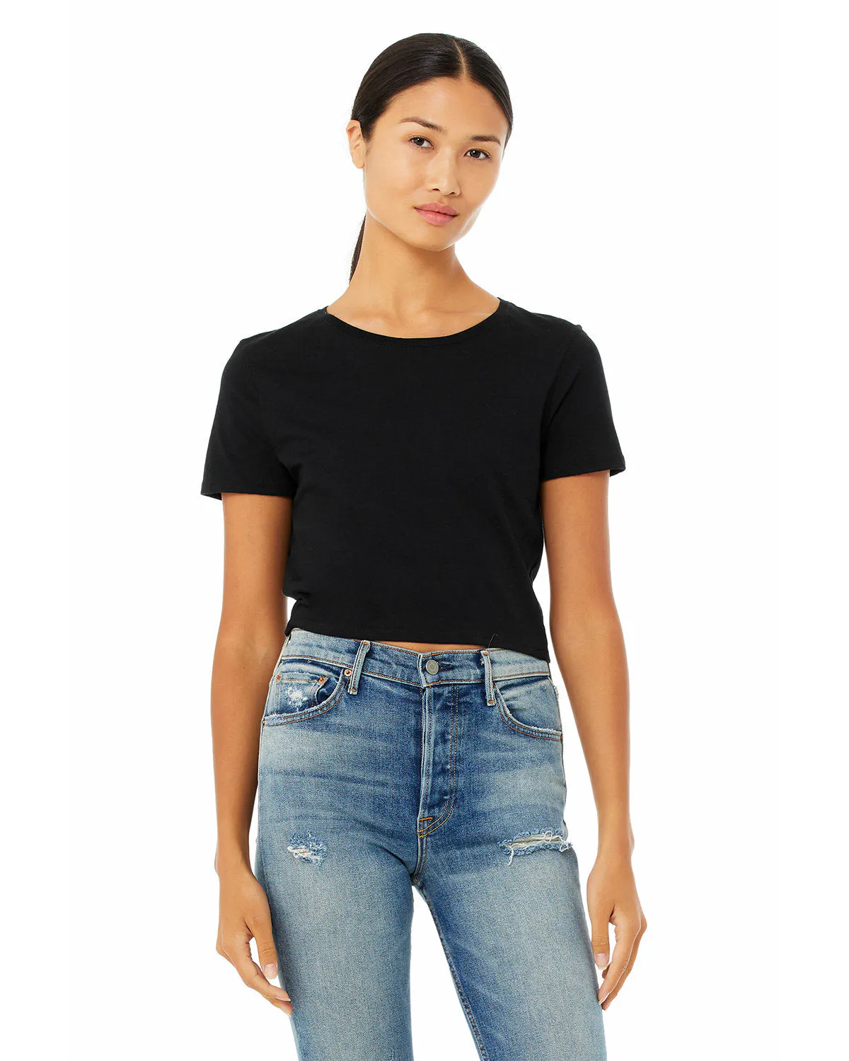 Bella + Canvas 6681 Ladies' Crop T-Shirt - Poly-Cotton Blend
