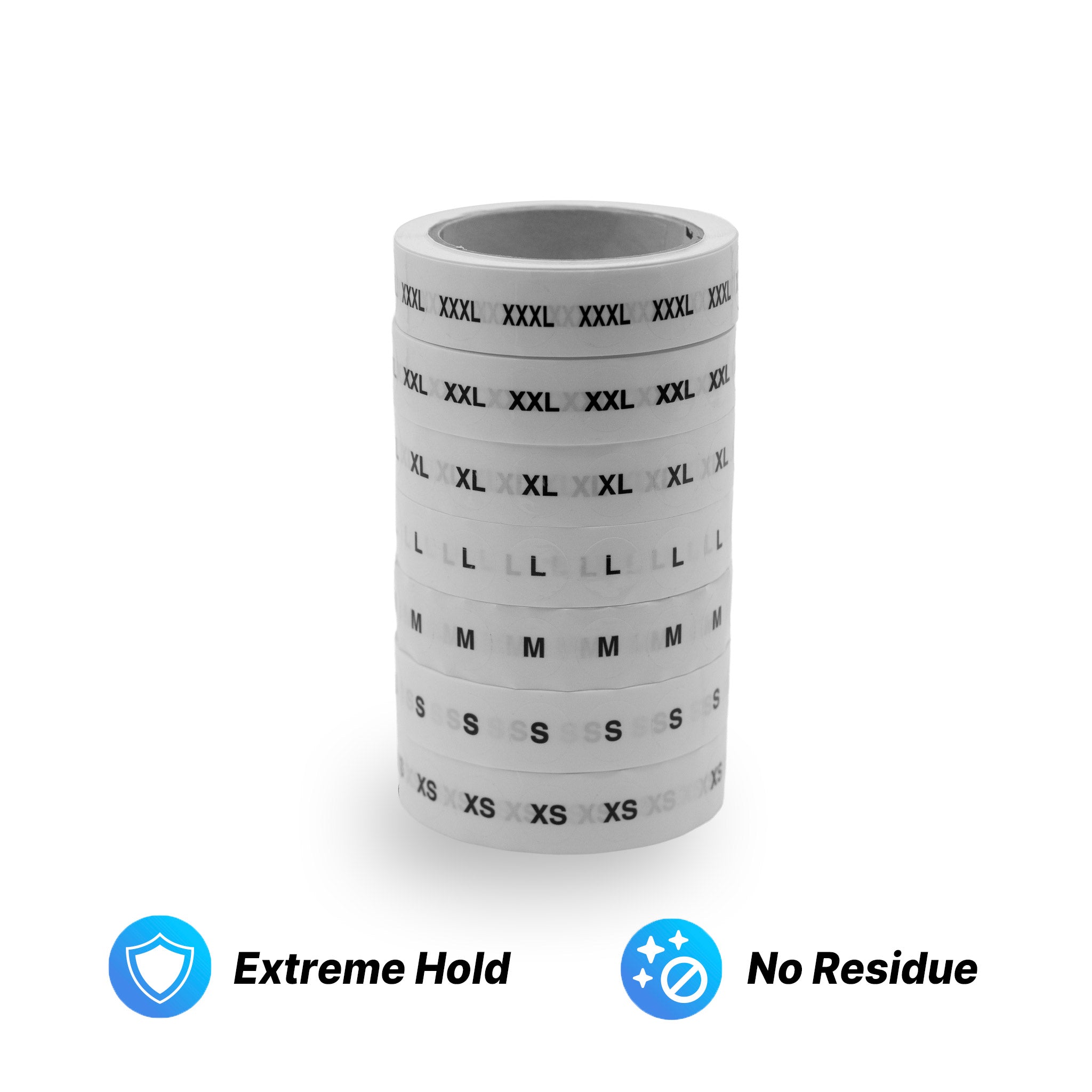 Size Label Sticker Packs (XS - 3XL)