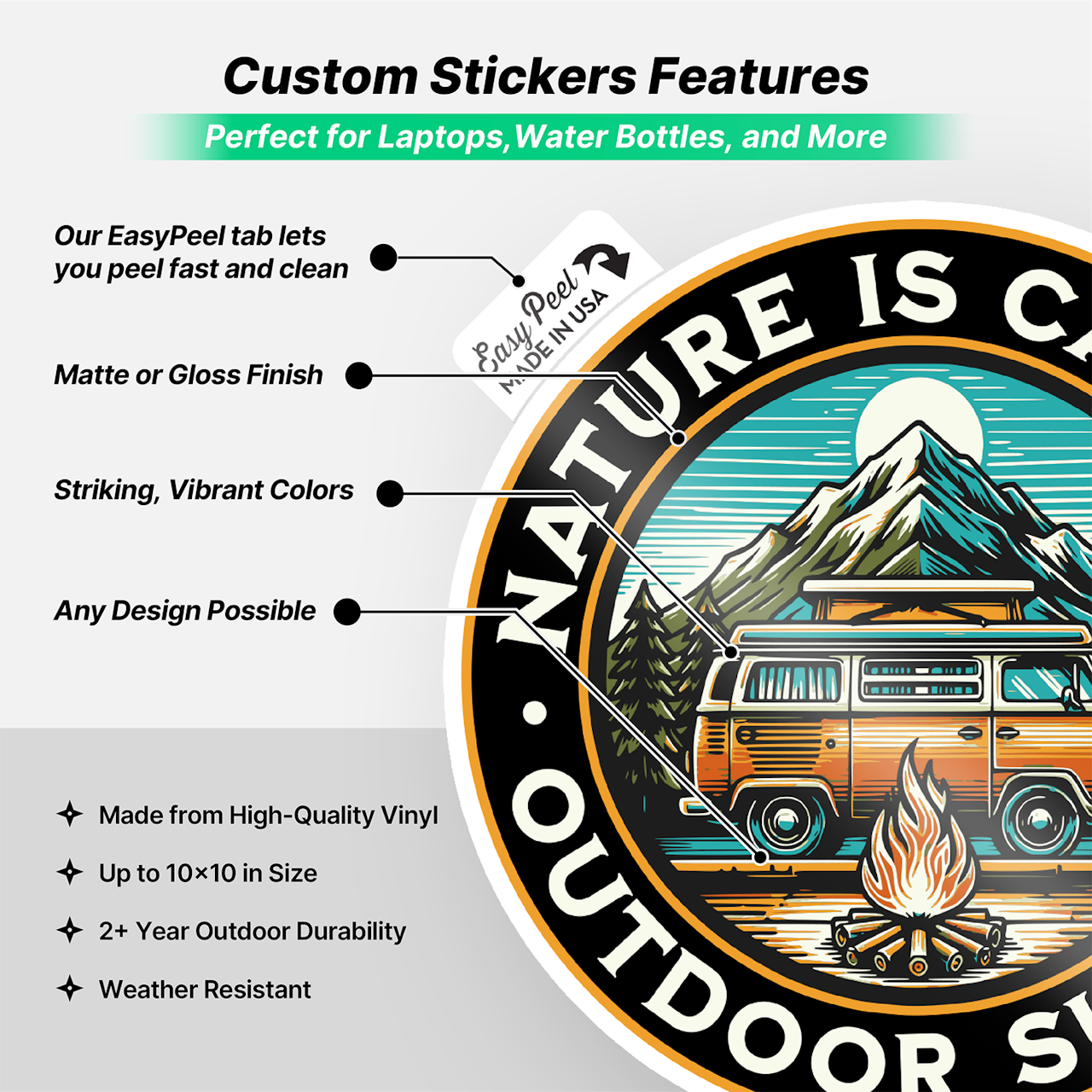 Custom Vinyl Stickers | Buy Vinyl Stickers in Bulk