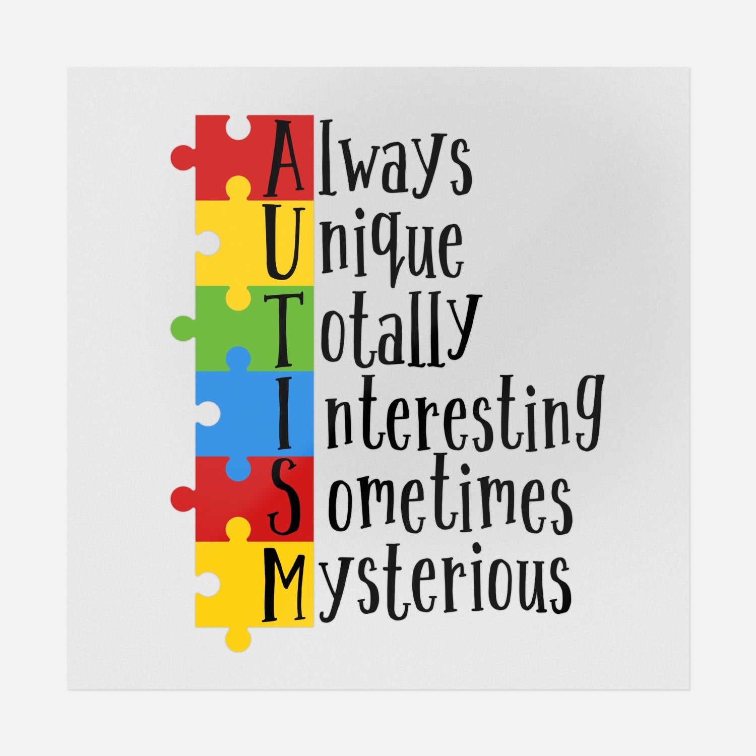 Autism Awareness Stickers & DTF Transfers | Buy Autism Designs Online
