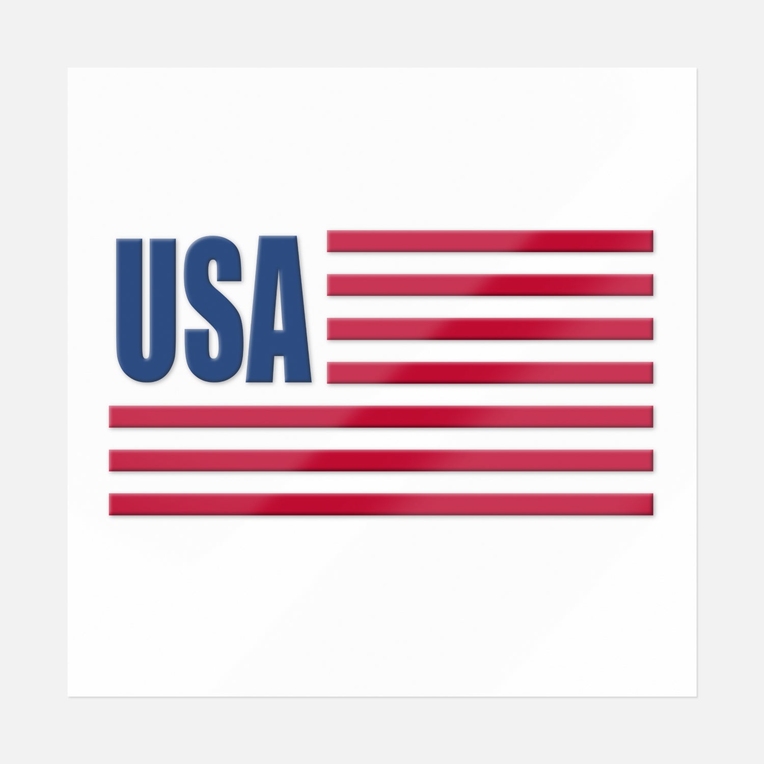 American Flag USA Sticker (Colored) | UV DTF Transfer Stickers