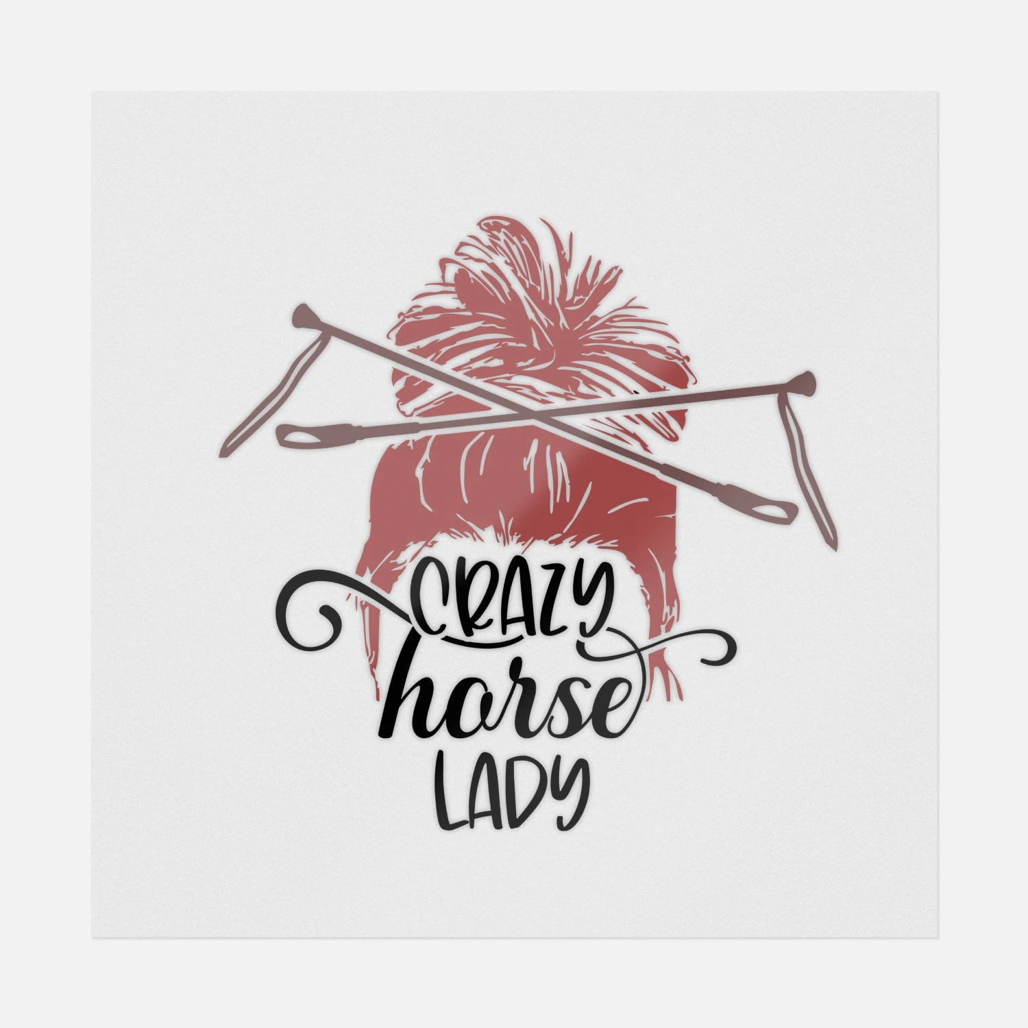 Crazy Horse Lady | Horses Ready-to-Press DTF Transfers