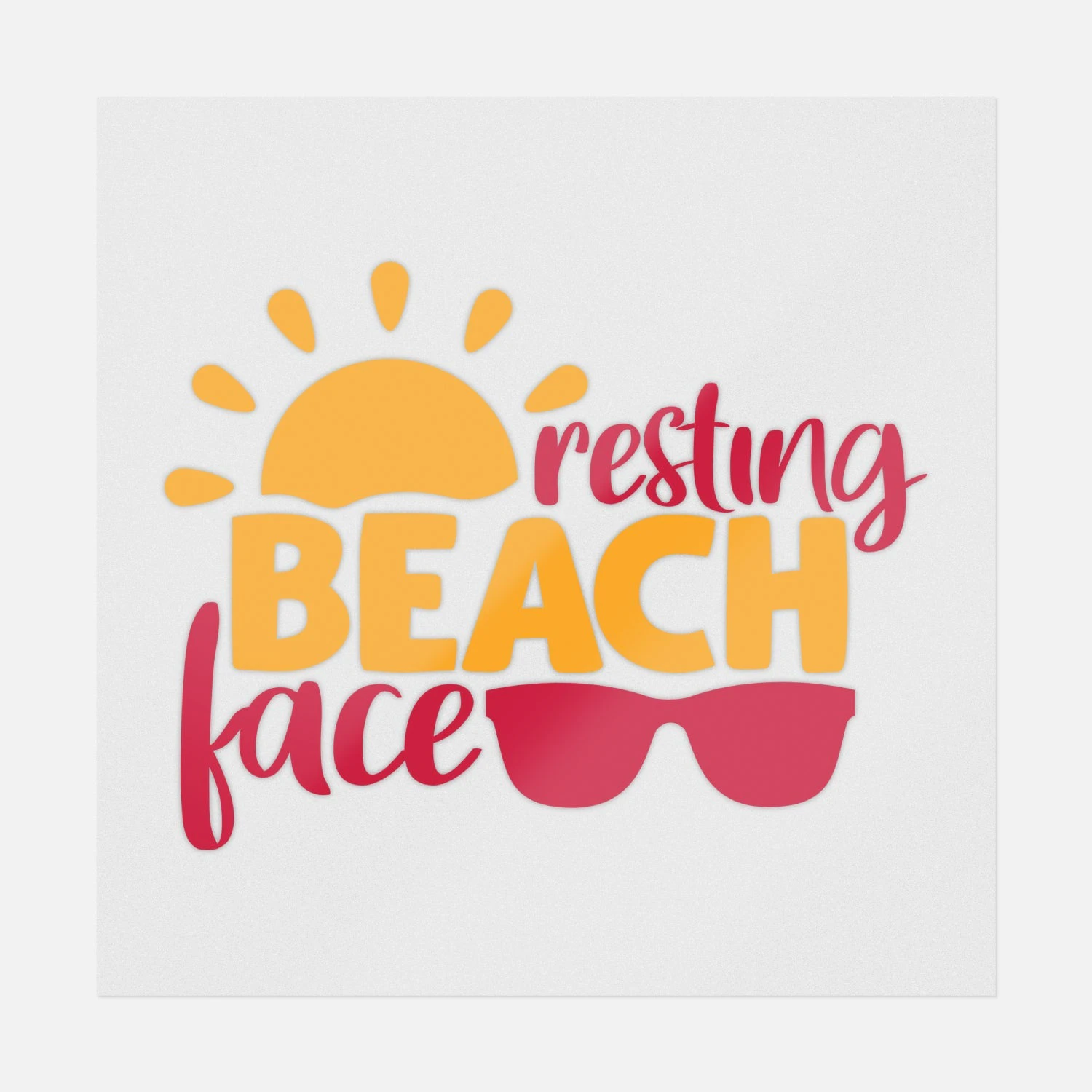 Resting Beach Face | Beach Ready-to-Press DTF Transfers