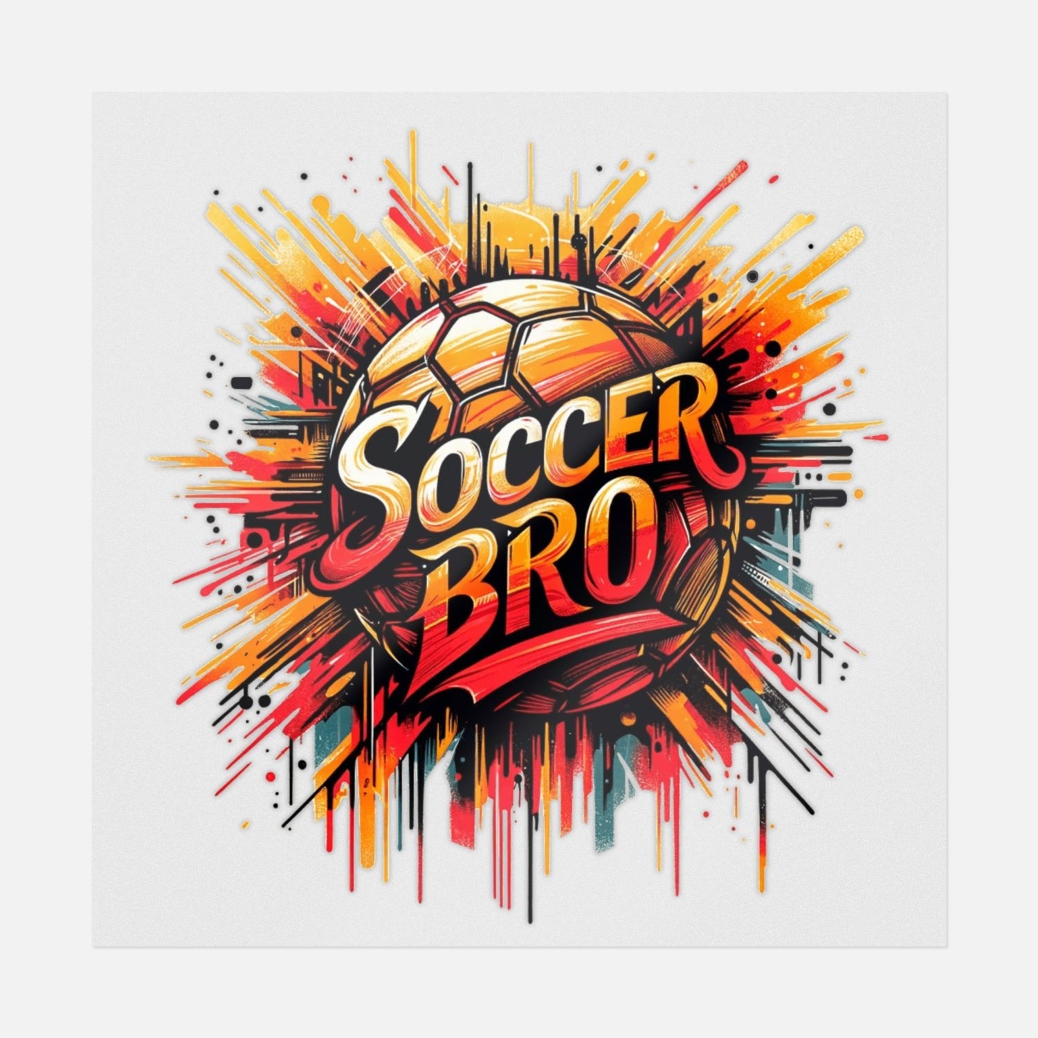 Soccer Bro Splash Art | Soccer Ready-to-Press DTF Transfers