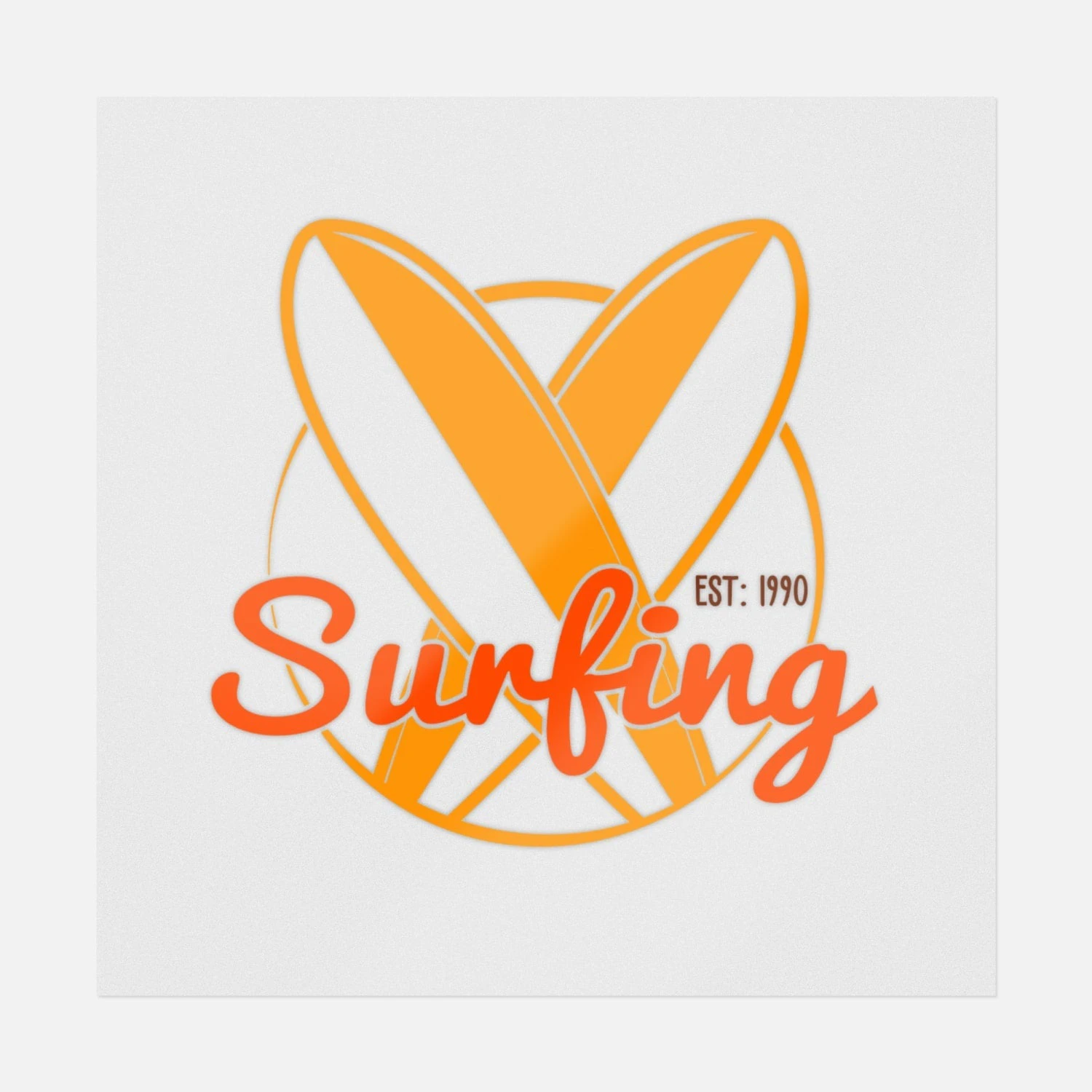 Surfing EST 1990 | Surfing Ready-to-Press DTF Transfers