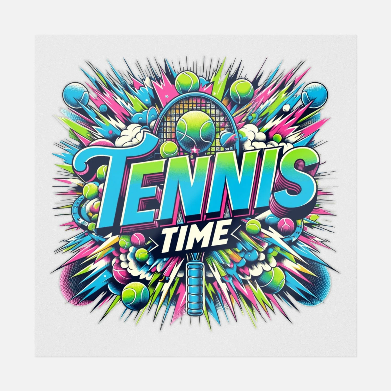 Tennis Time Retro | Tennis Ready-to-Press DTF Transfers